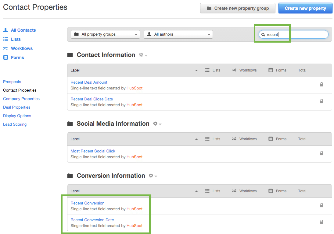 Using the HubSpot Recent Conversion Contact Field